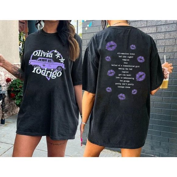 Shirts | Guts Album Tracklist Tshirt Olivia Rodrigo Shirt 2 Sided ...